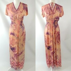 ONE WORLD Dresses | Jersey Satin Yoke Stud Detailed Casual Maxi Dress ...